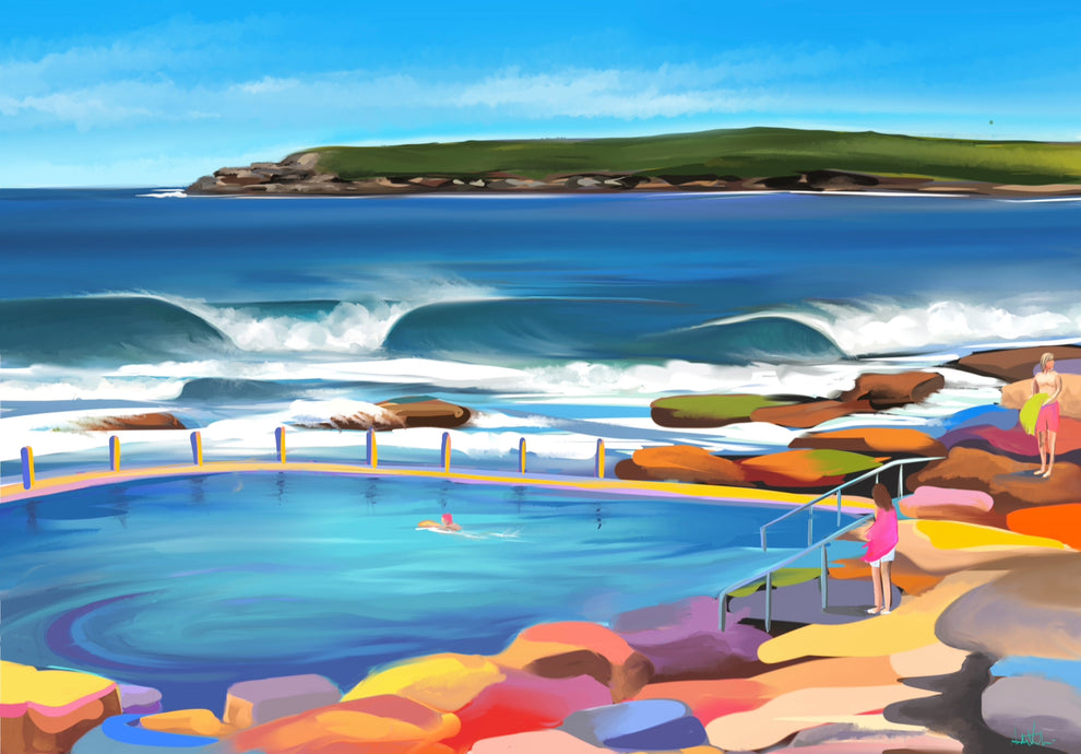 Mahon Pool Original Artwork - Andy V Taylor Artist – Andy V Taylor Artist